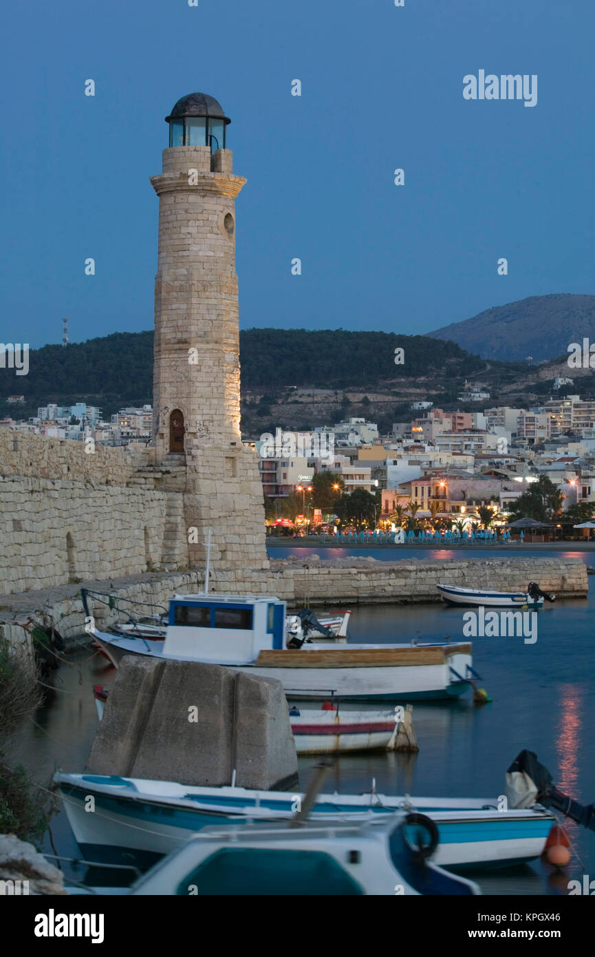 GREECE, CRETE, Rethymno Province, Rethymno: Venetian Harbor and ...