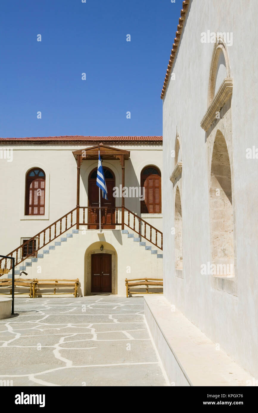 GREECE, CRETE, Rethymno Province, Preveli: Moni Preveli Monastery Stock ...