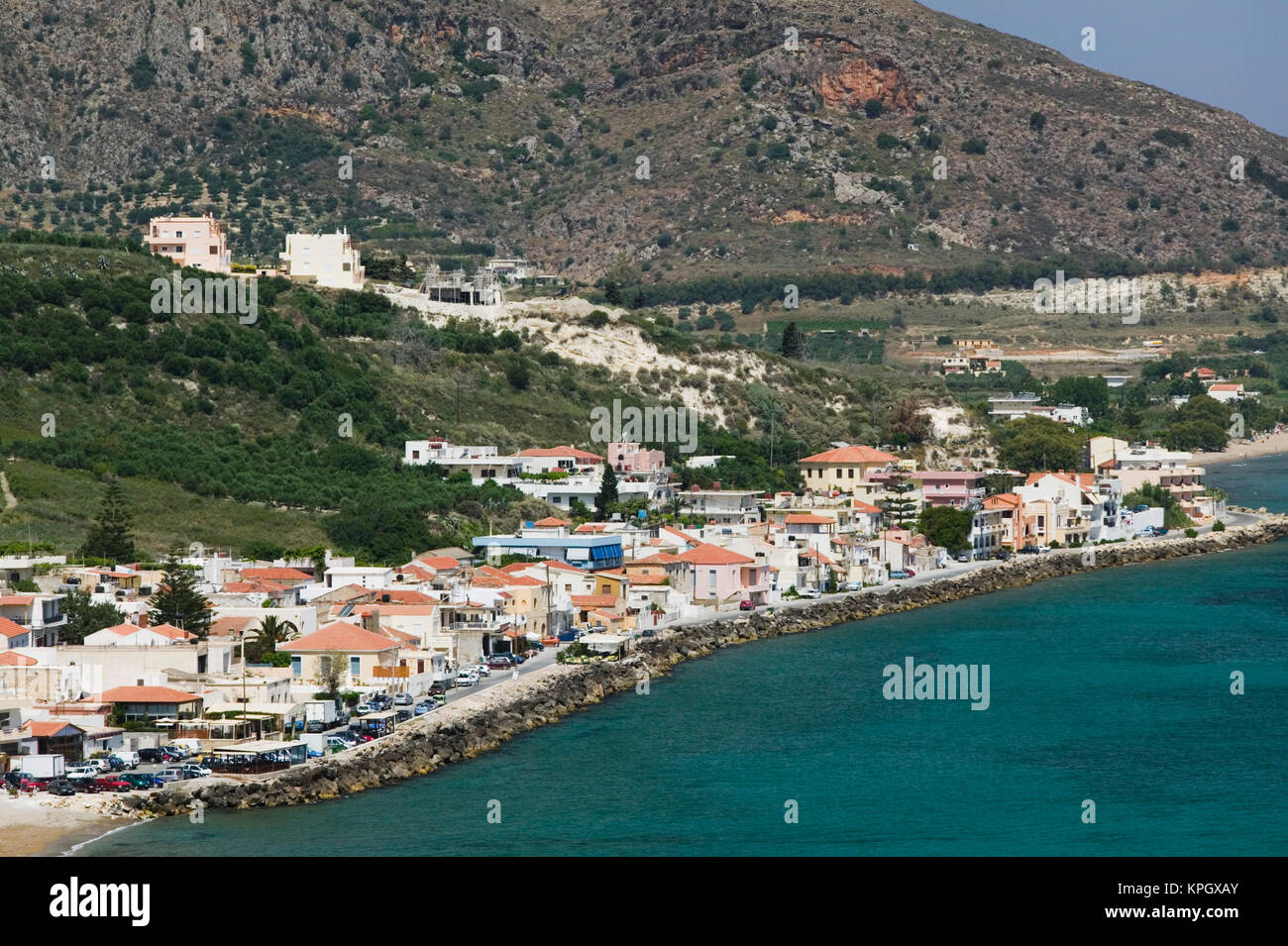 GREECE, CRETE, Hania Province, Kalyves: Kalyvia Bay Resort Town ...