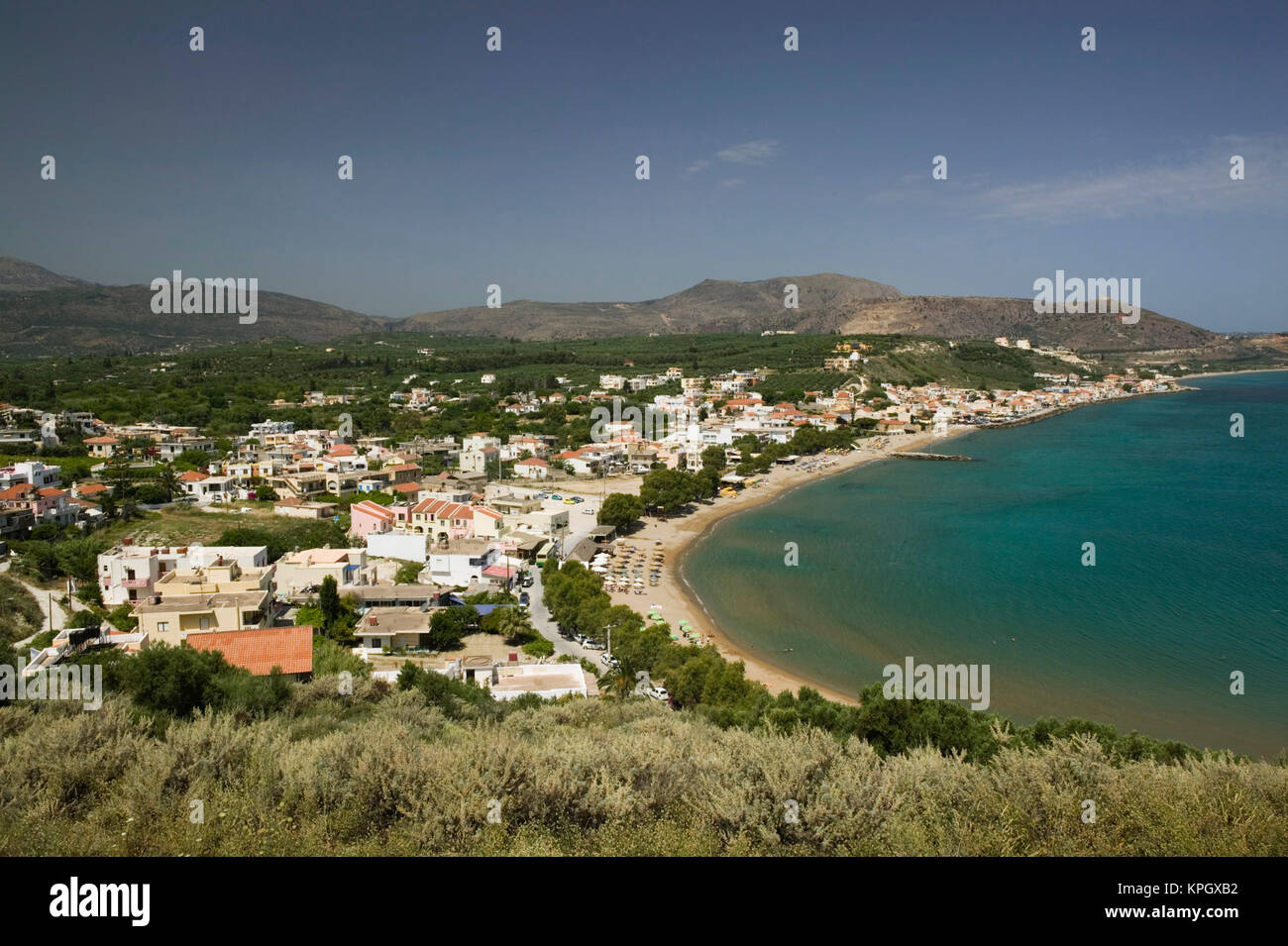 GREECE, CRETE, Hania Province, Kalyves: Kalyvia Bay Resort Town ...