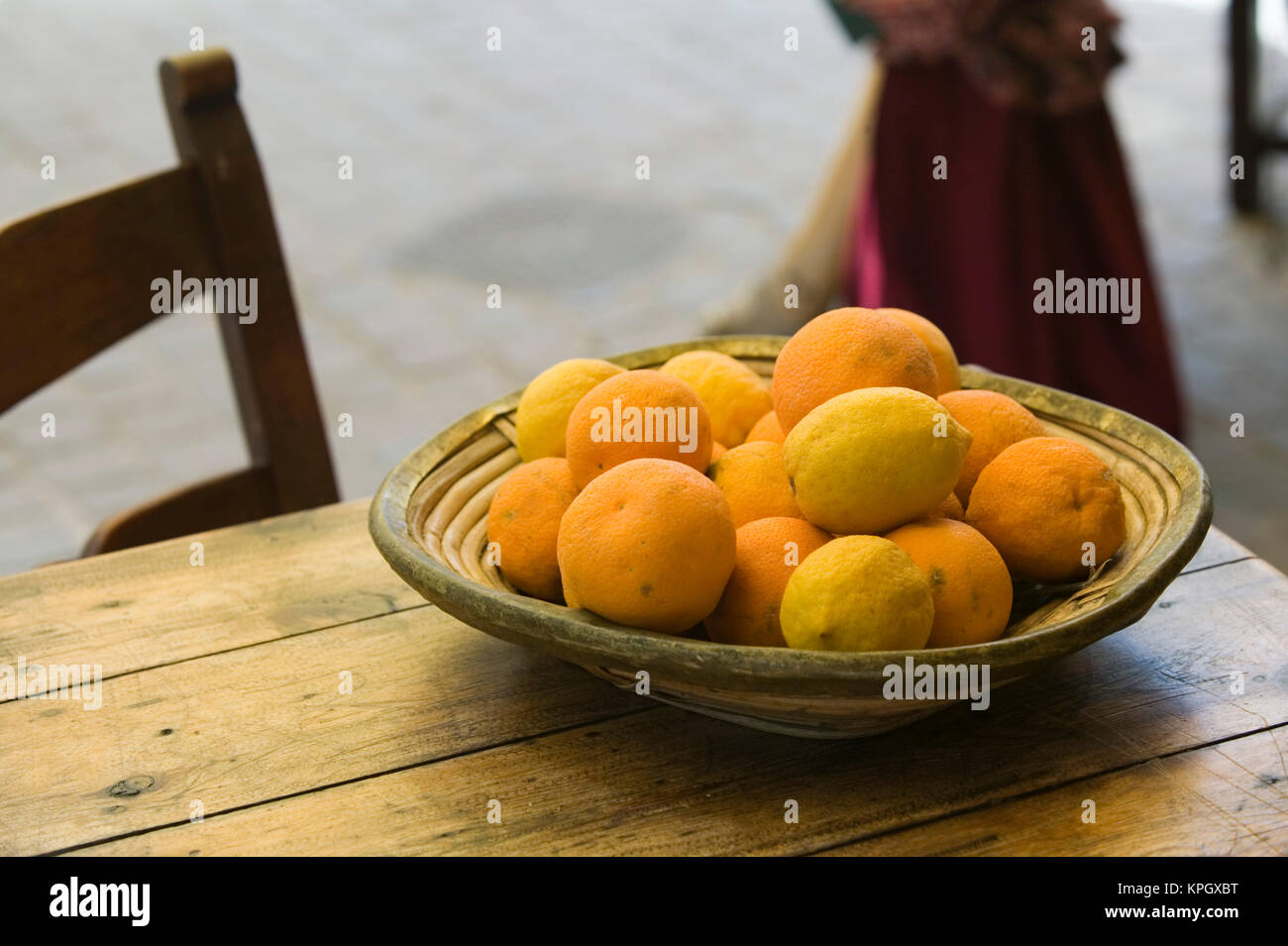 Crete food lemon table hi-res stock photography and images - Alamy