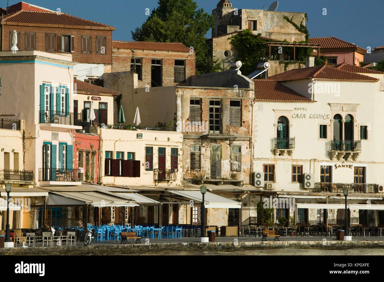 GREECE, CRETE, Hania Province, Hania: Venetian Port / Morning Stock ...