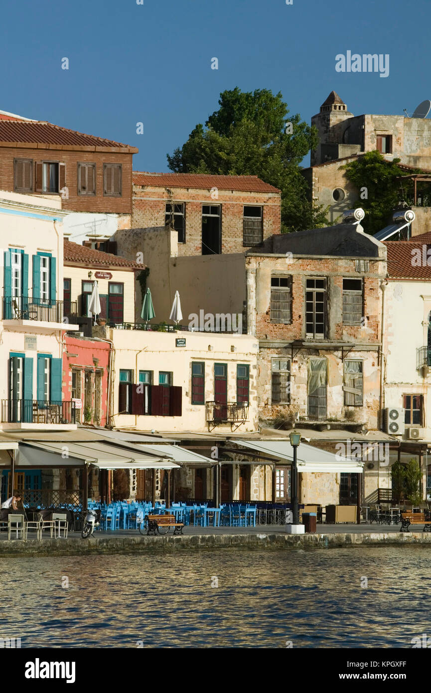 GREECE, CRETE, Hania Province, Hania: Venetian Port / Morning Stock ...