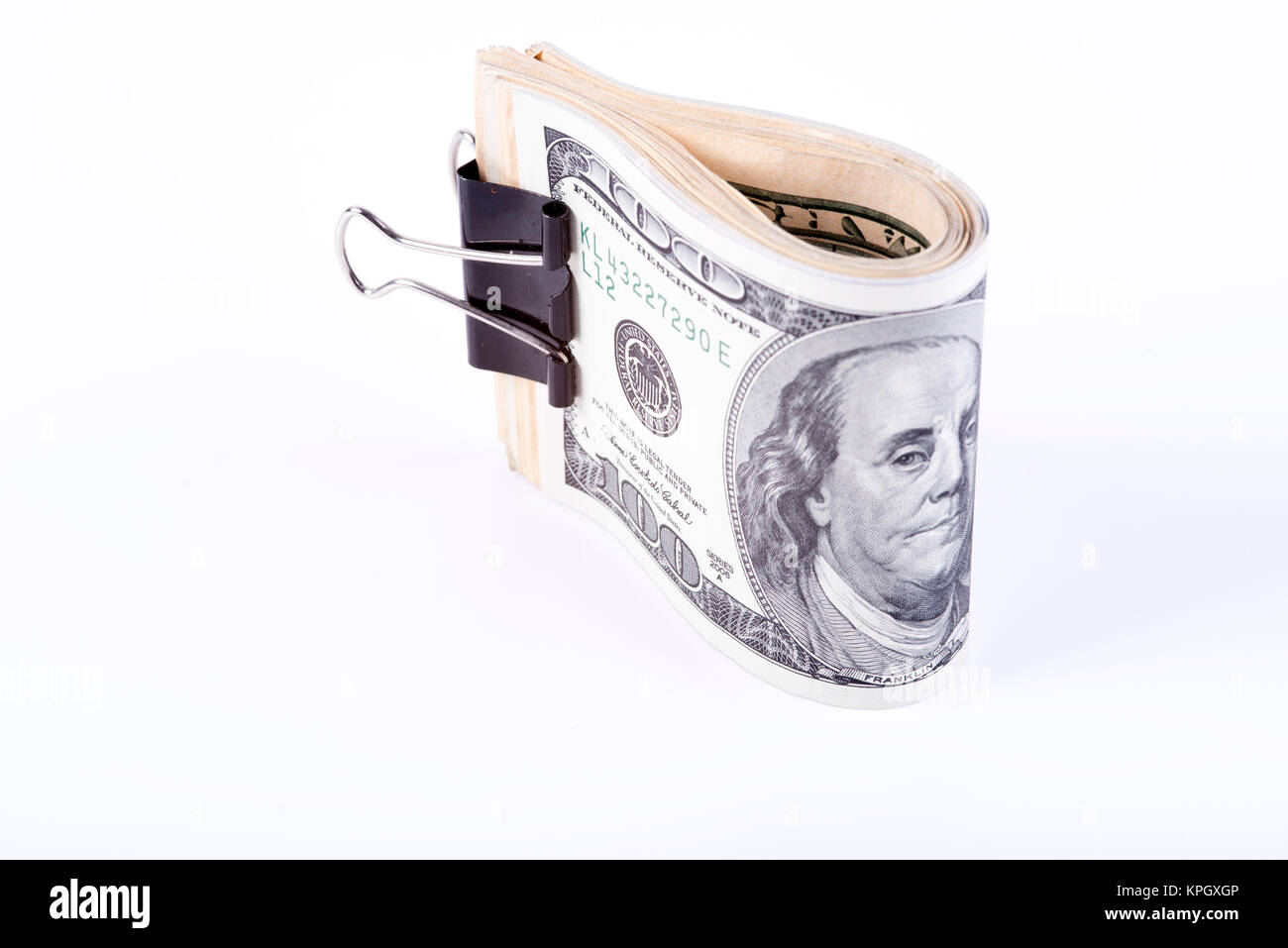 pictures of dollar banknotes on a white background Stock Photo - Alamy