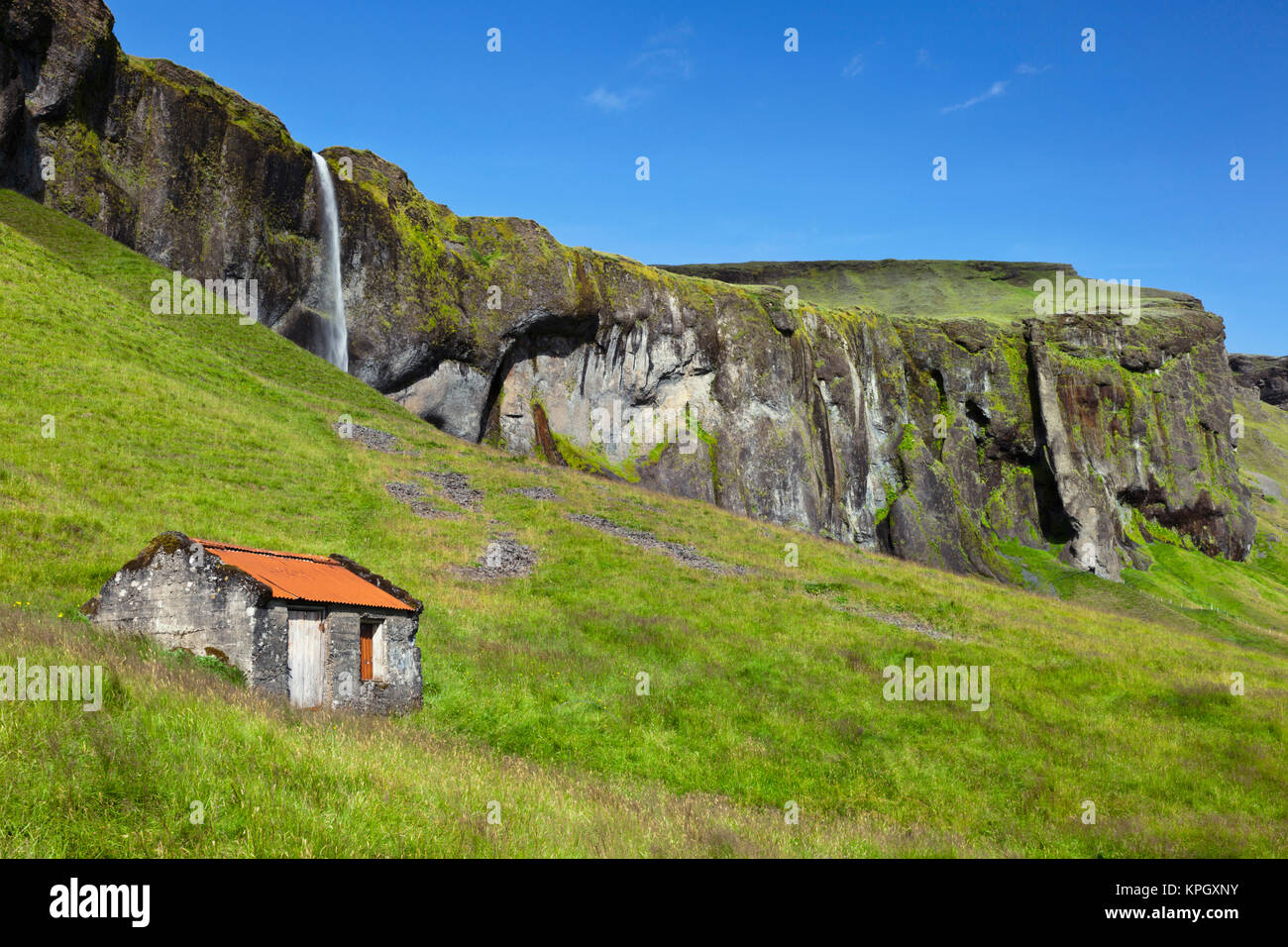 Stone barn, Iceland Stock Photo - Alamy