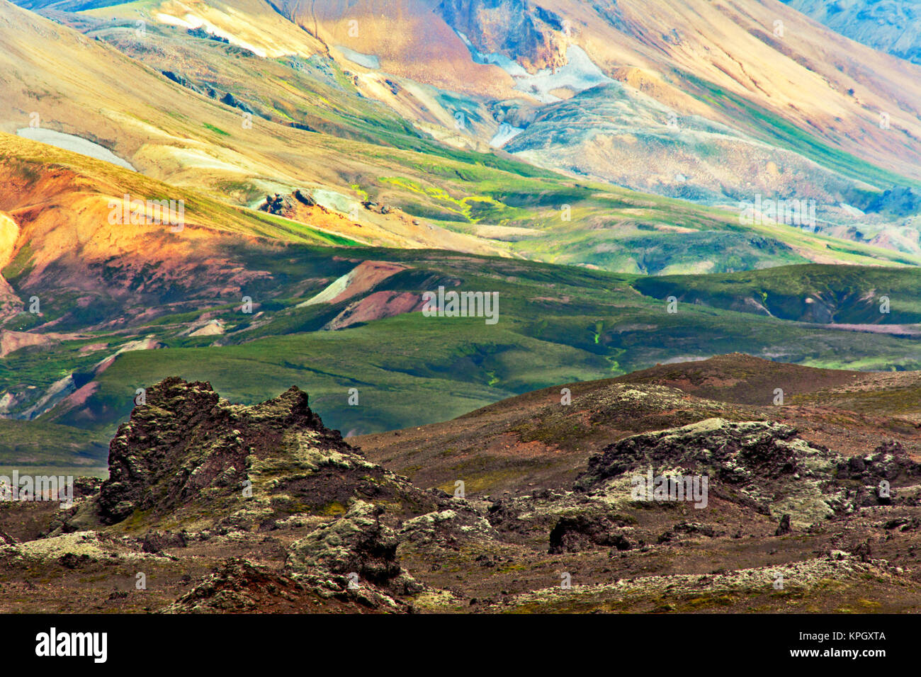 Colorful mountains, Iceland Stock Photo - Alamy