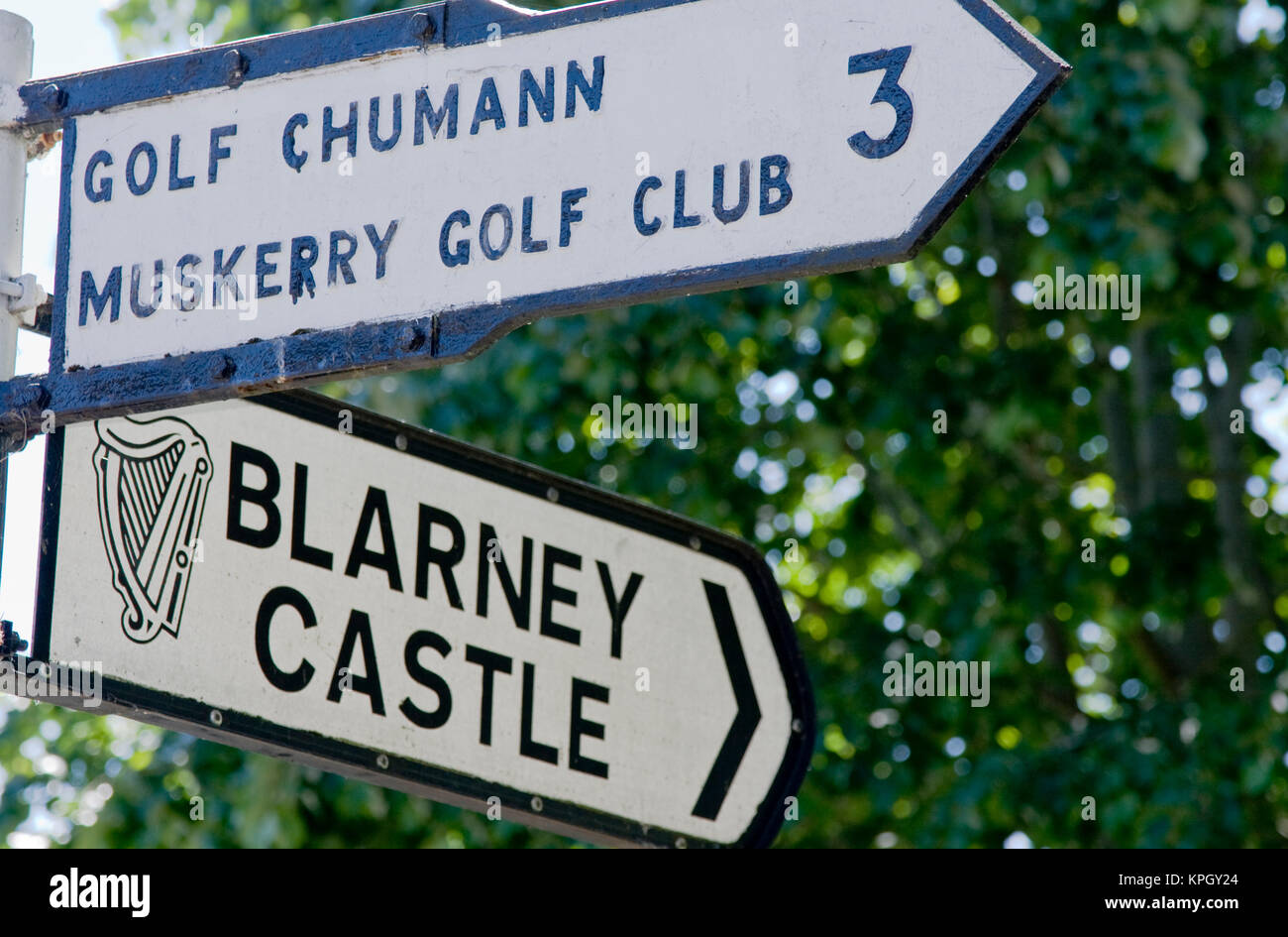 Ireland, Blarney, County Cork road sign Stock Photo - Alamy