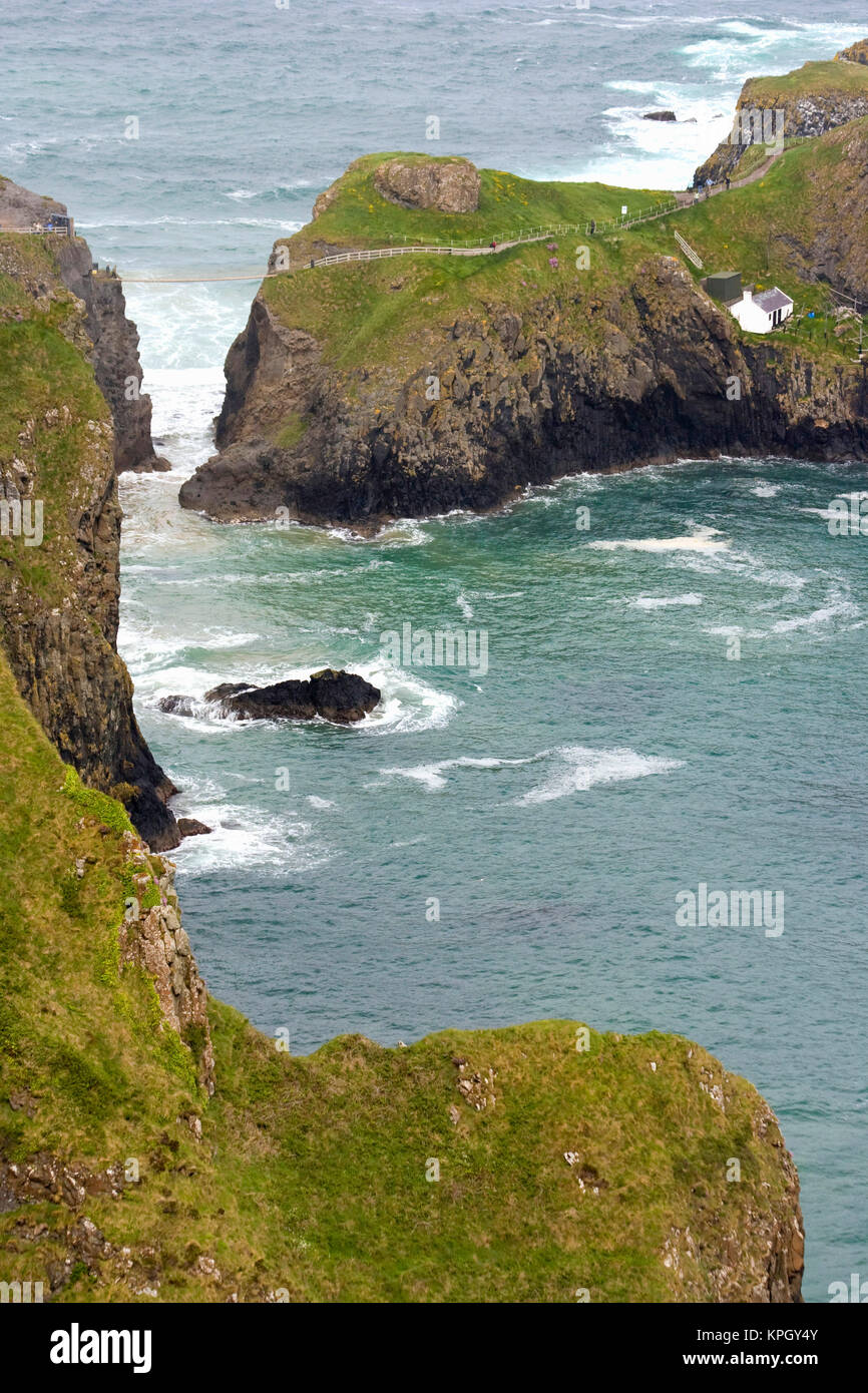 Northern Ireland coast, suspension bridge Stock Photo - Alamy