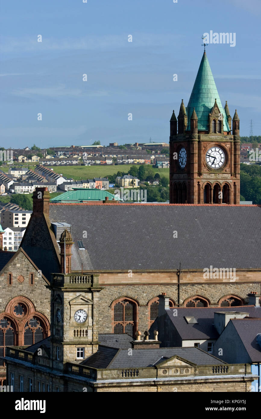 Northern Ireland, Derry, Londonderry, historic walled city ...
