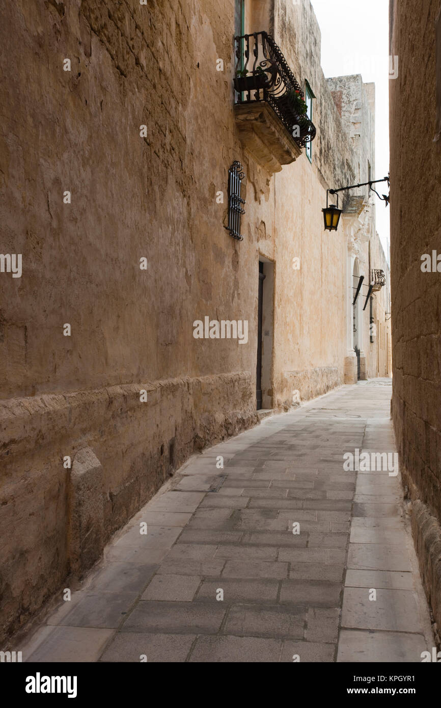 Malta, Central, Mdina, Rabat, street detail Stock Photo - Alamy