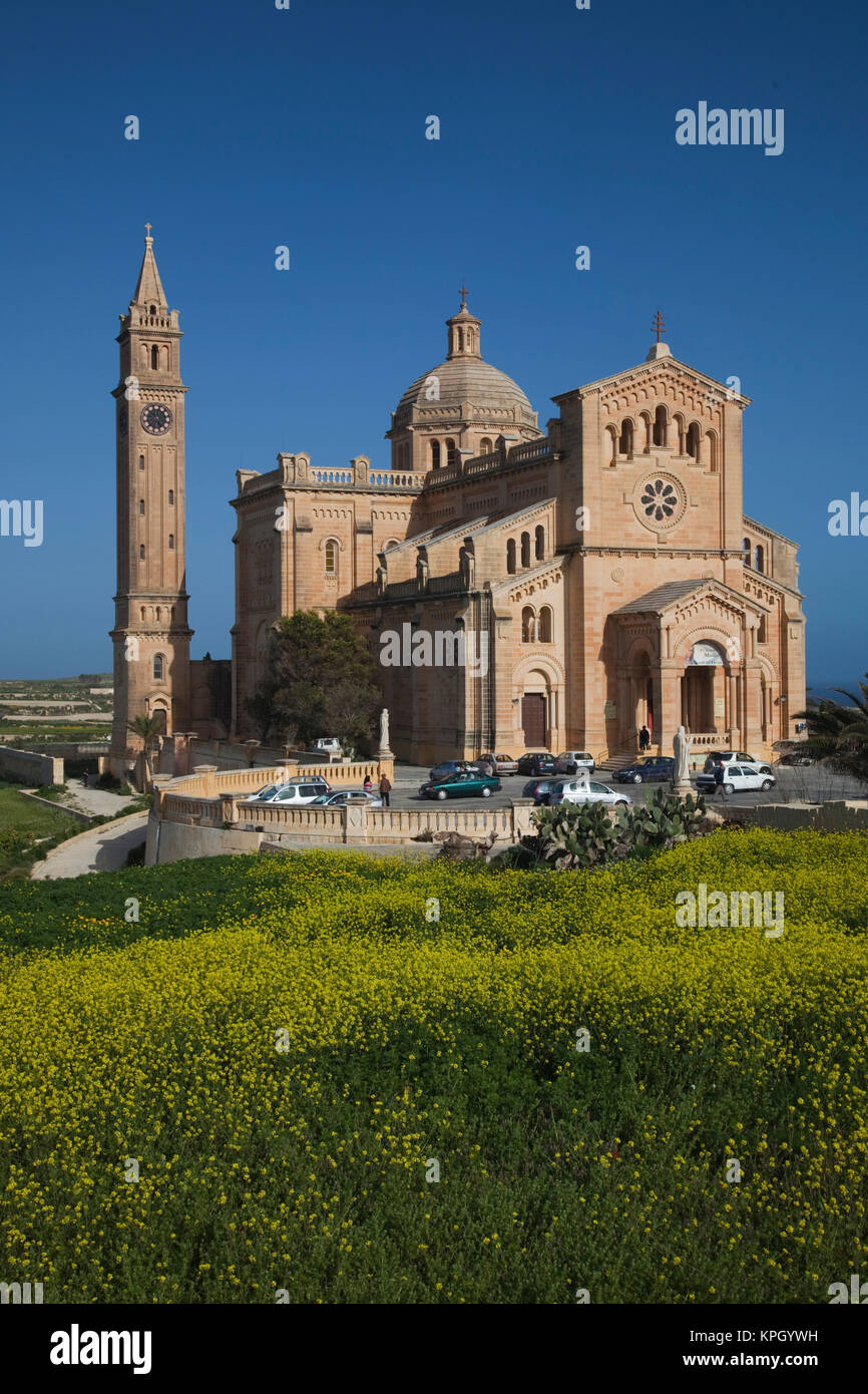 Malta, Gozo Island, Gharb, Basilica of Ta-Pinu, exterior, morning Stock ...