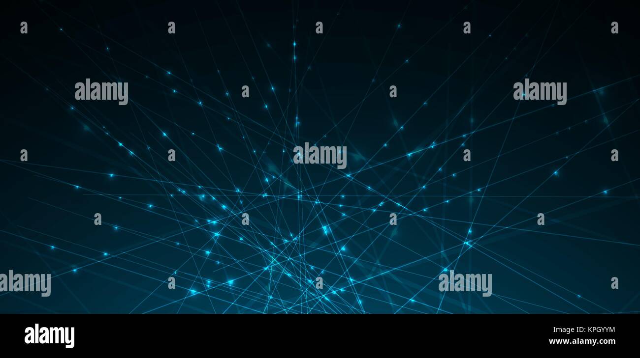 Neural network concept. Connected cells with links. High technology process. Abstract background ...