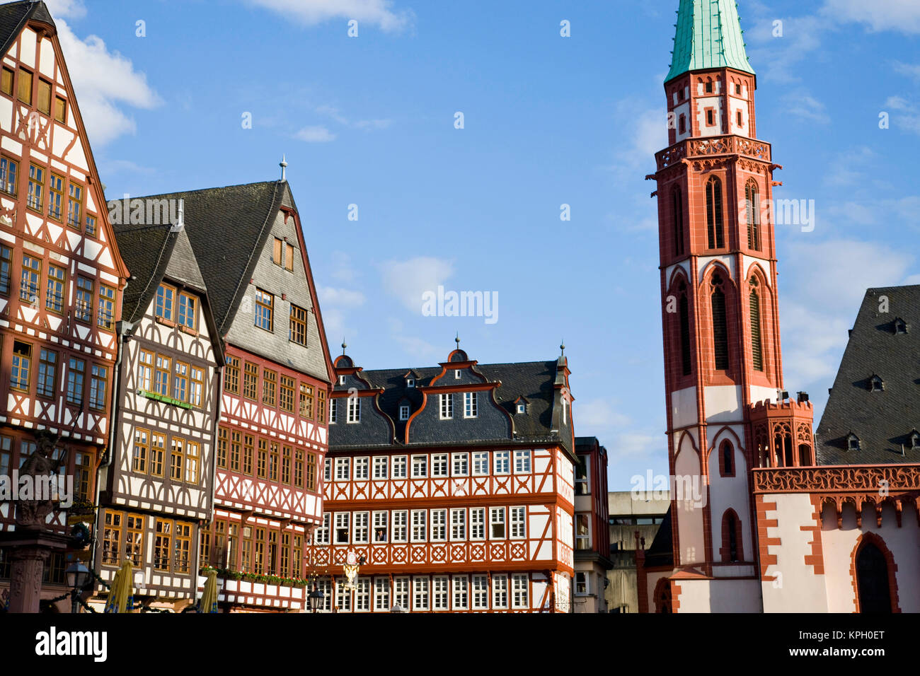 Germany, Hessen, Frankfurt am Main. Old Town, Romerberg square ...