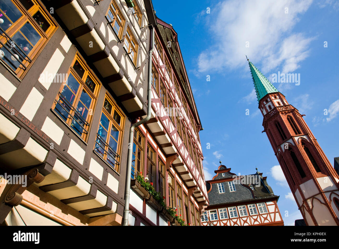 Germany, Hessen, Frankfurt am Main. Old Town, Romerberg square ...