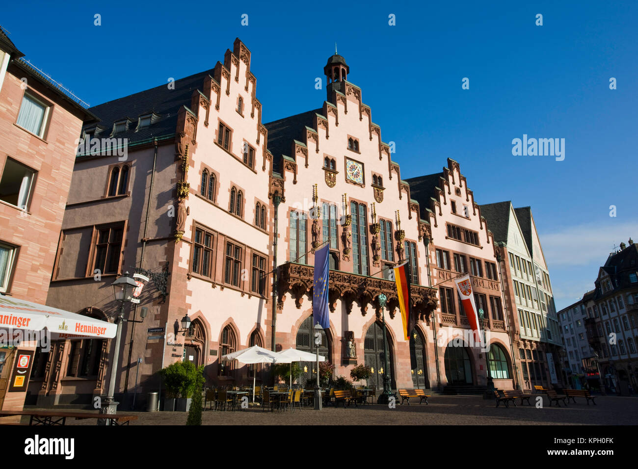 Germany, Hessen, Frankfurt am Main. Romerberg Square buildings Stock ...