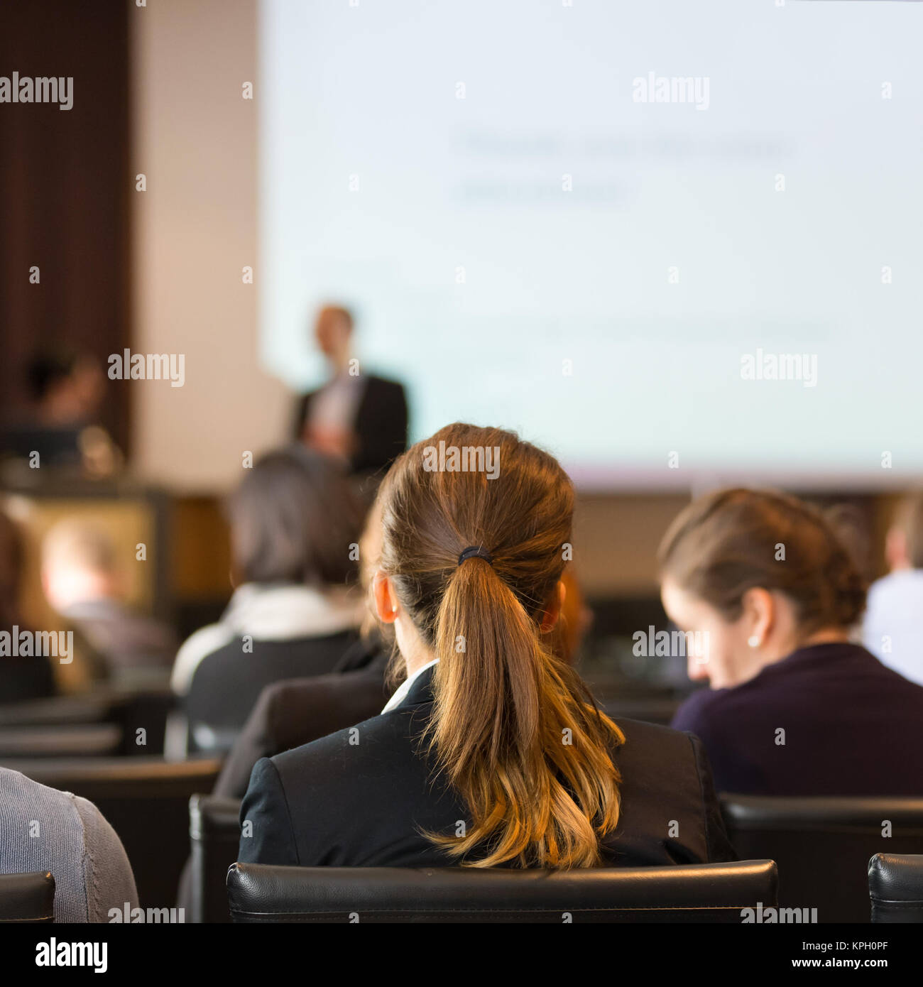 Audience in the lecture hall Stock Photo - Alamy