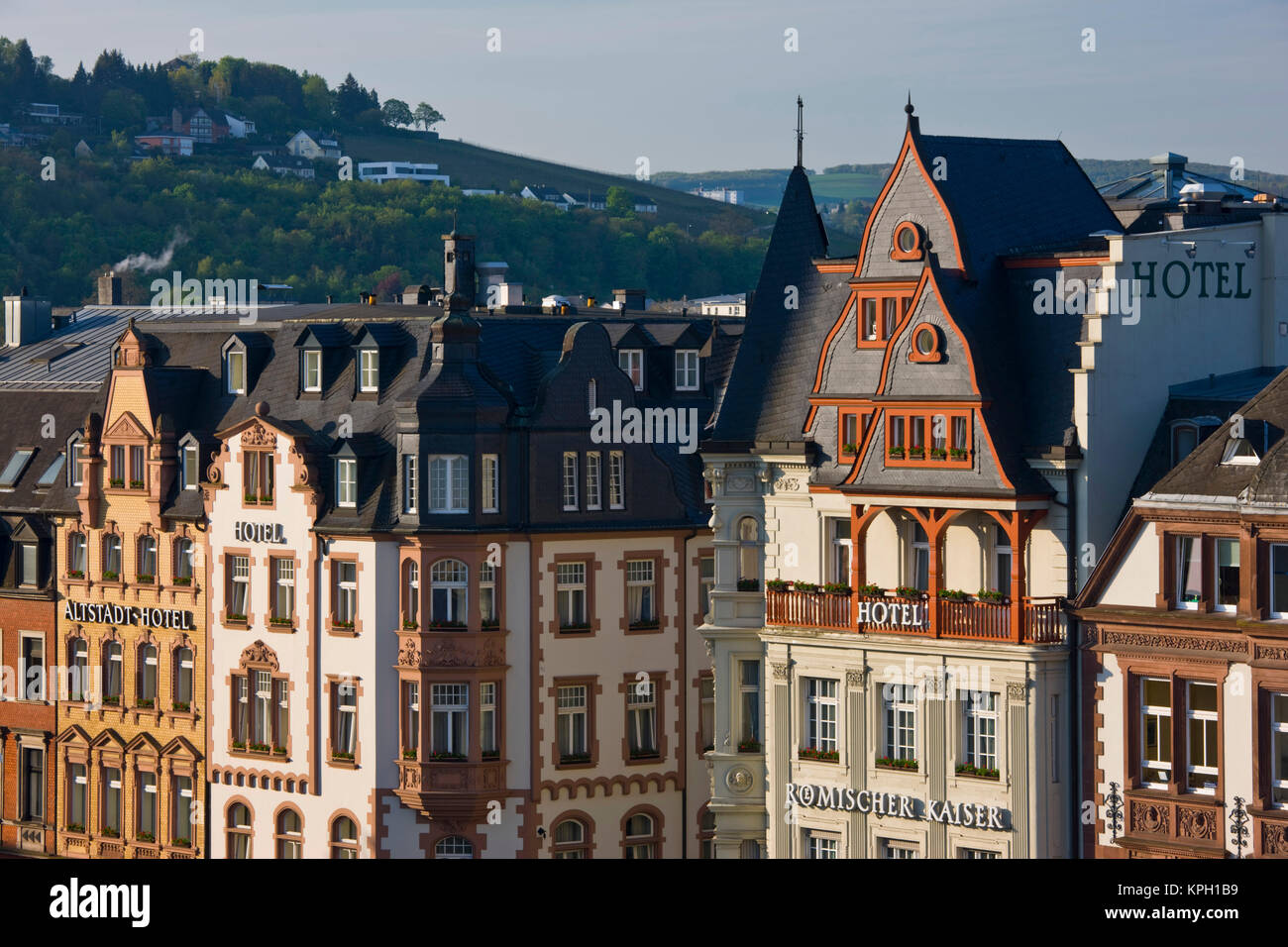Germany, Rheinland-Pfaltz, Mosel River Valley, Trier. Town view ...