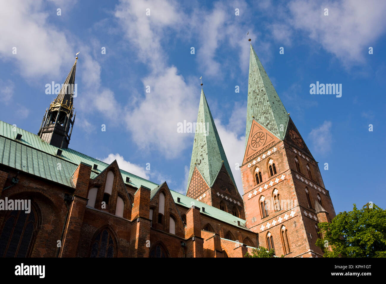 Germany, Schleswig-Holstein, Lubeck. Marienkirche church Stock Photo ...