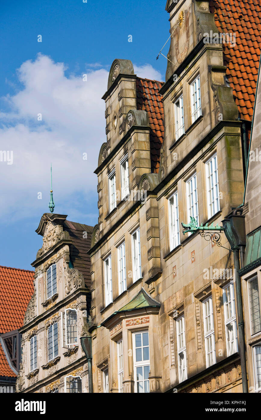 Germany, State of Bremen, Bremen. Building on the Marktplatz Stock ...