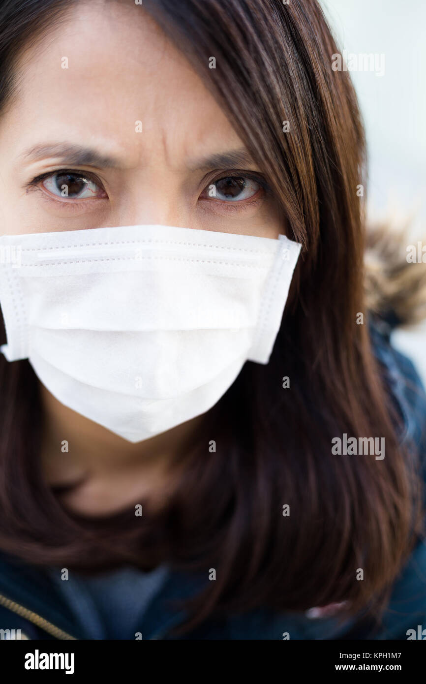 Woman wear medical mask Stock Photo - Alamy