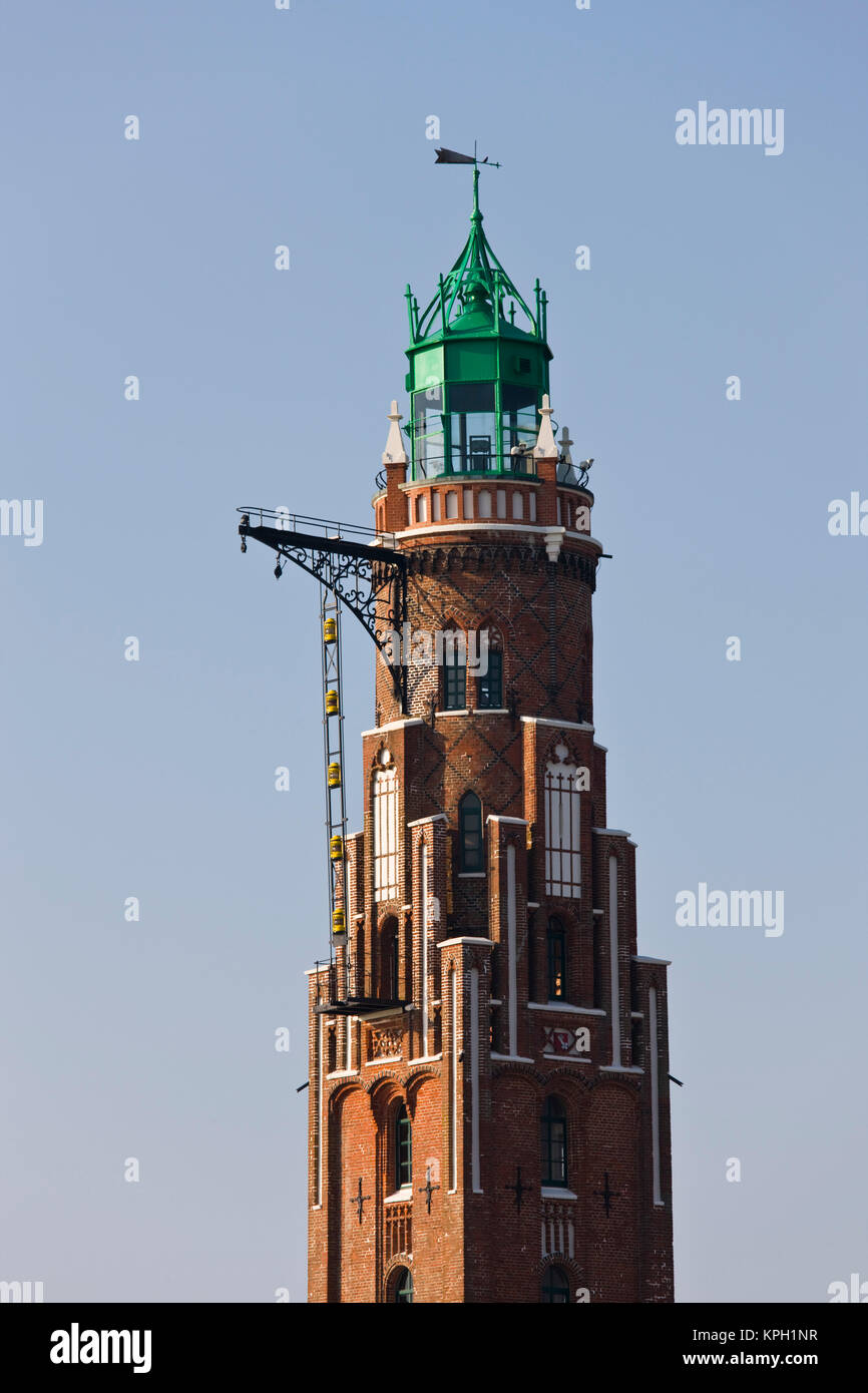 Germany, State of Bremen, Bremerhaven. Harbor Lighthouse Stock Photo ...