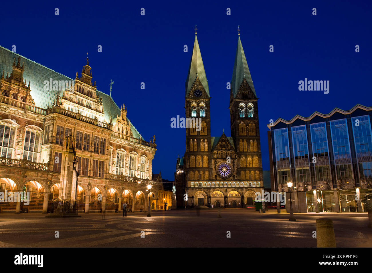 Germany, State of Bremen, Bremerhaven. Marktplatz and Town Hall Stock ...