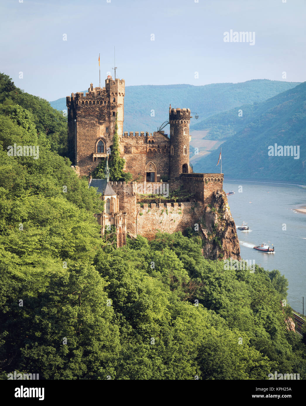 Germany, Rhineland-Pfalz, Castle Rheinstein (Large format sizes ...