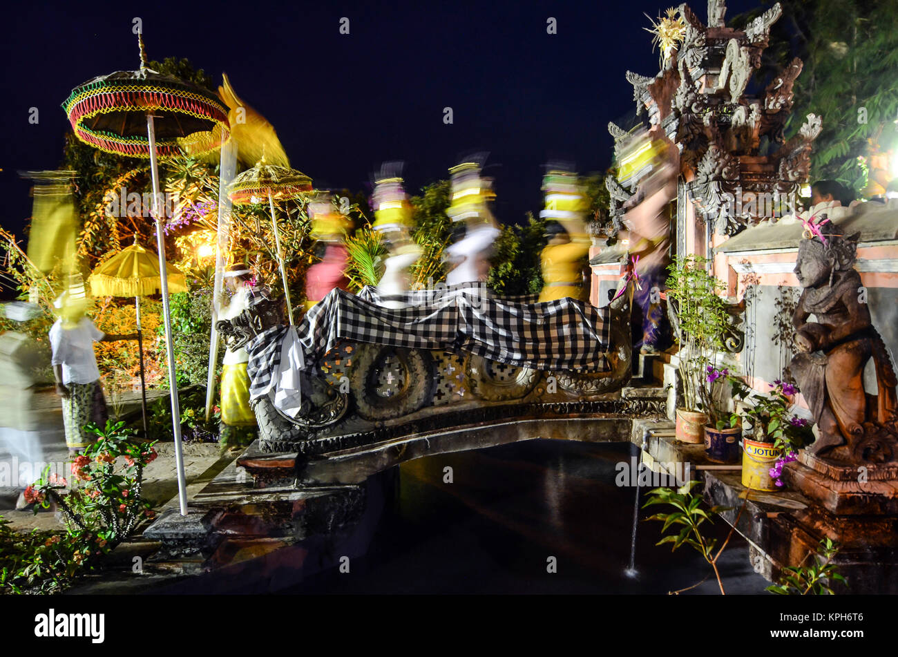 Balinese Hindu ceremony called mendak tirta and melasti. The event are ...