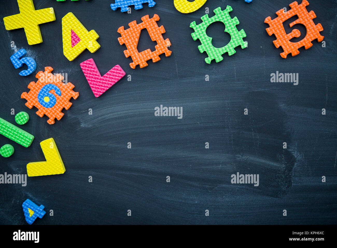 Education concept background. A frame of numbers and mathematical ...