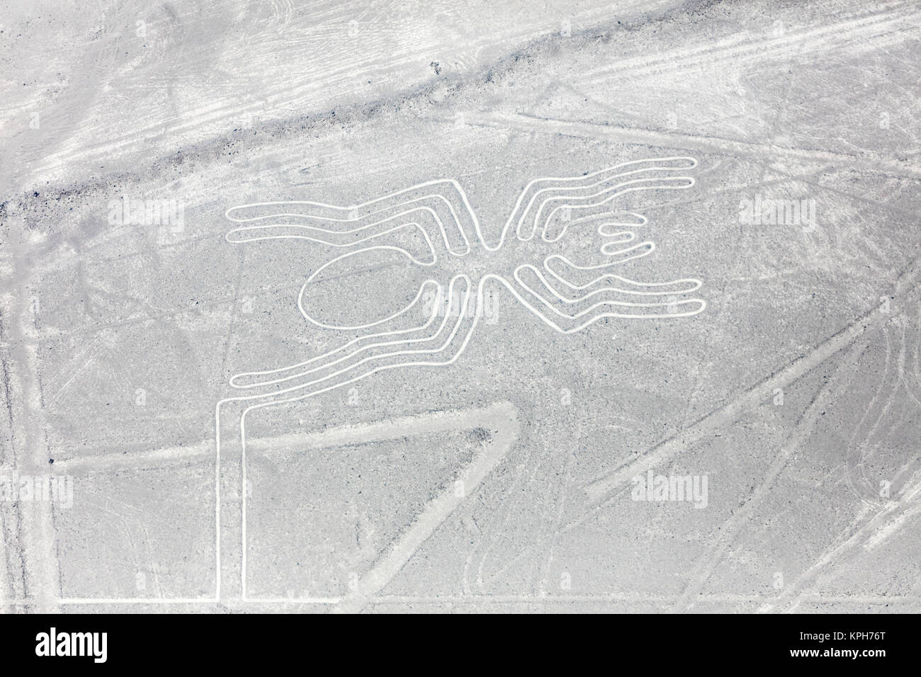 Mysterious figures Nazca desert from the aircraft Stock Photo - Alamy