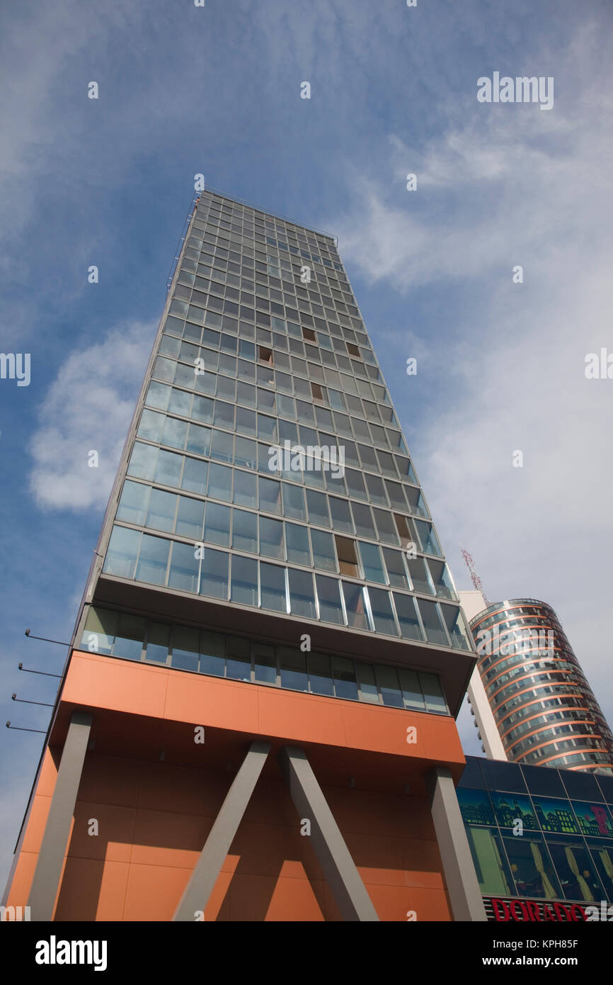 Lithuania, Vilnius, modern buildings of the Snipiskes area, high rise ...