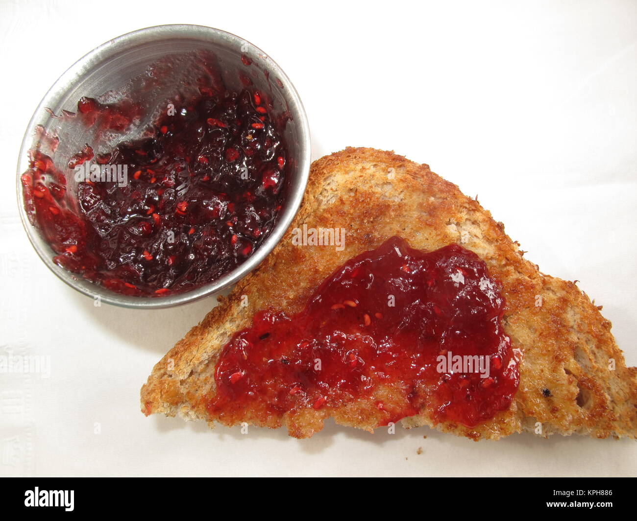 Toast and Jam Stock Photo - Alamy