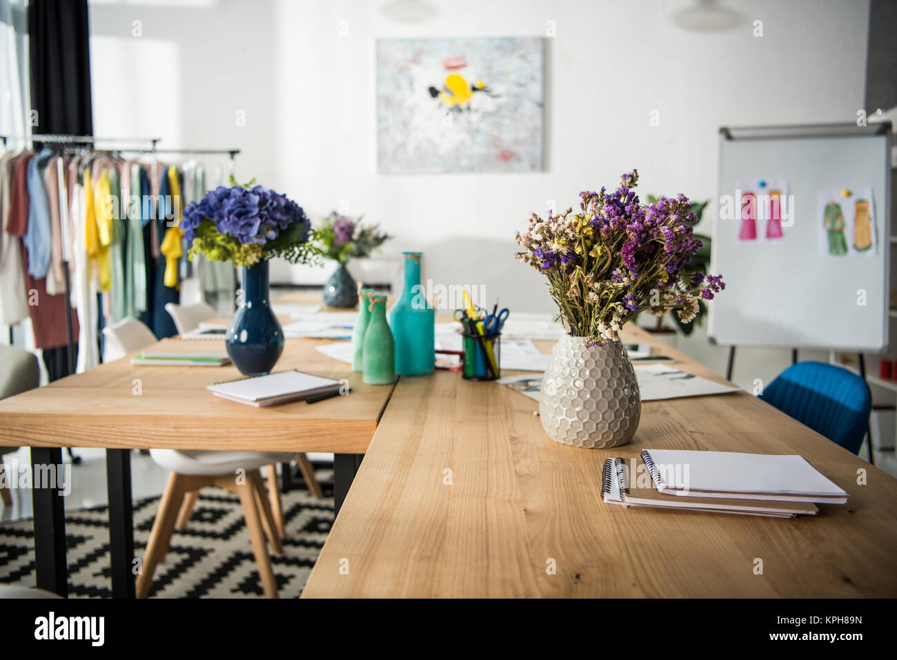 fashion designer workplace Stock Photo - Alamy