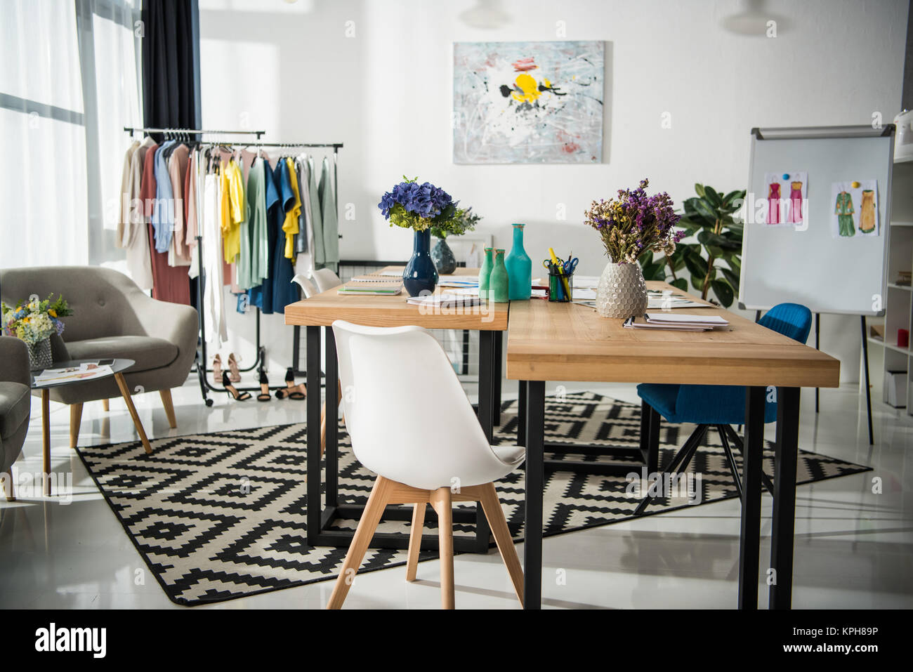 fashion designer workplace Stock Photo - Alamy