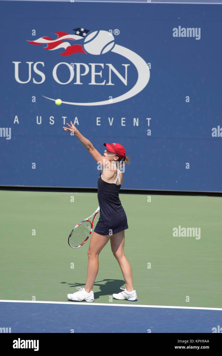 FLUSHING NY- AUGUST: Alize Cornet, at the 2014 US Open at the USTA ...