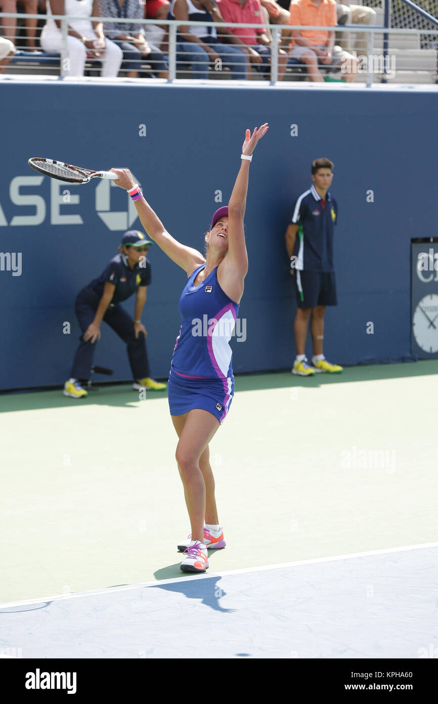 FLUSHING NY- AUGUST: Julia Goerges, at the 2014 US Open at the USTA ...
