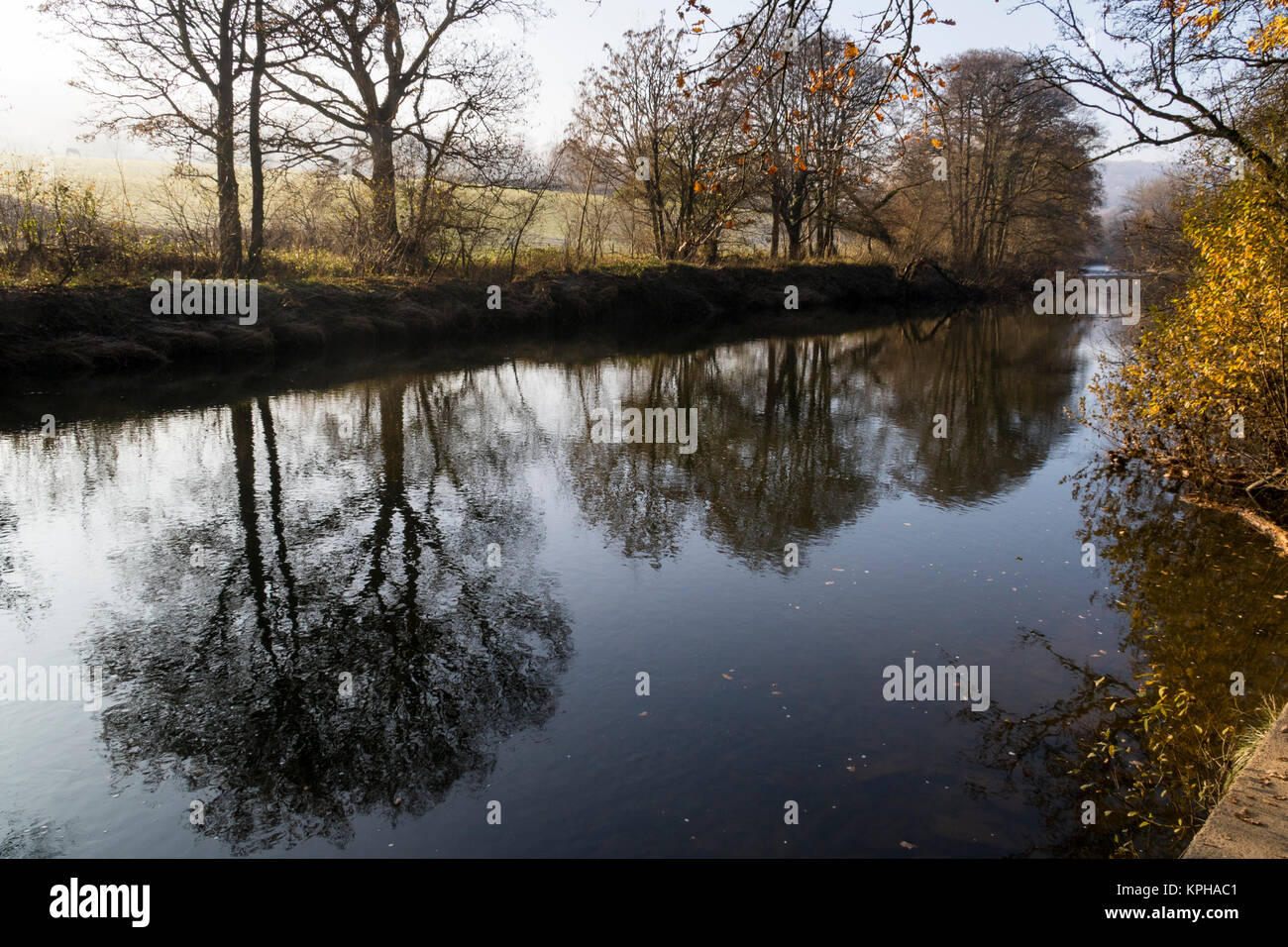 ‘Bathing Pool’ View - Autumn Reflections in the River Torridge: Rolle ...