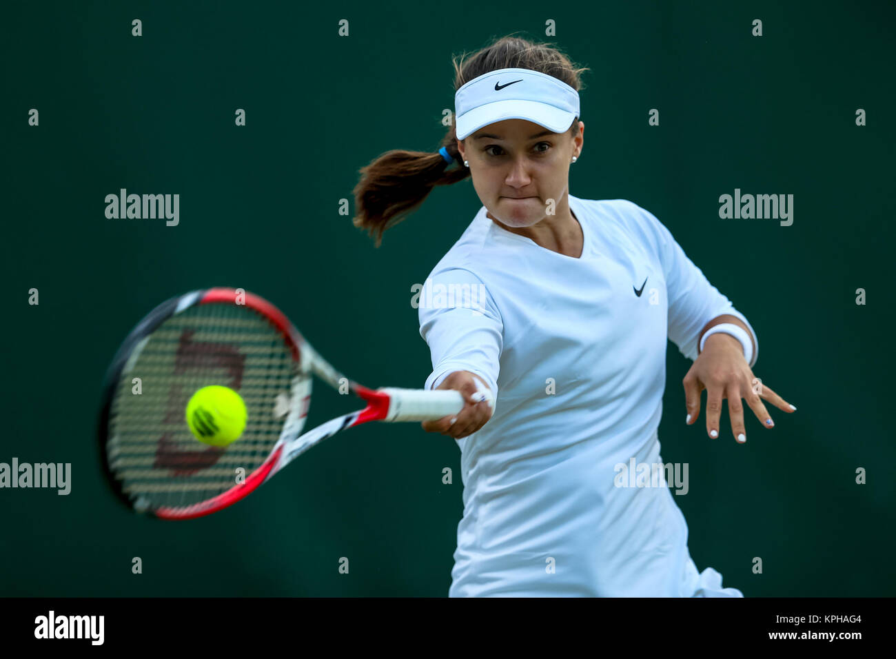 LONDON, ENGLAND - JUNE 25: Lauren Davis on day three of the Wimbledon ...