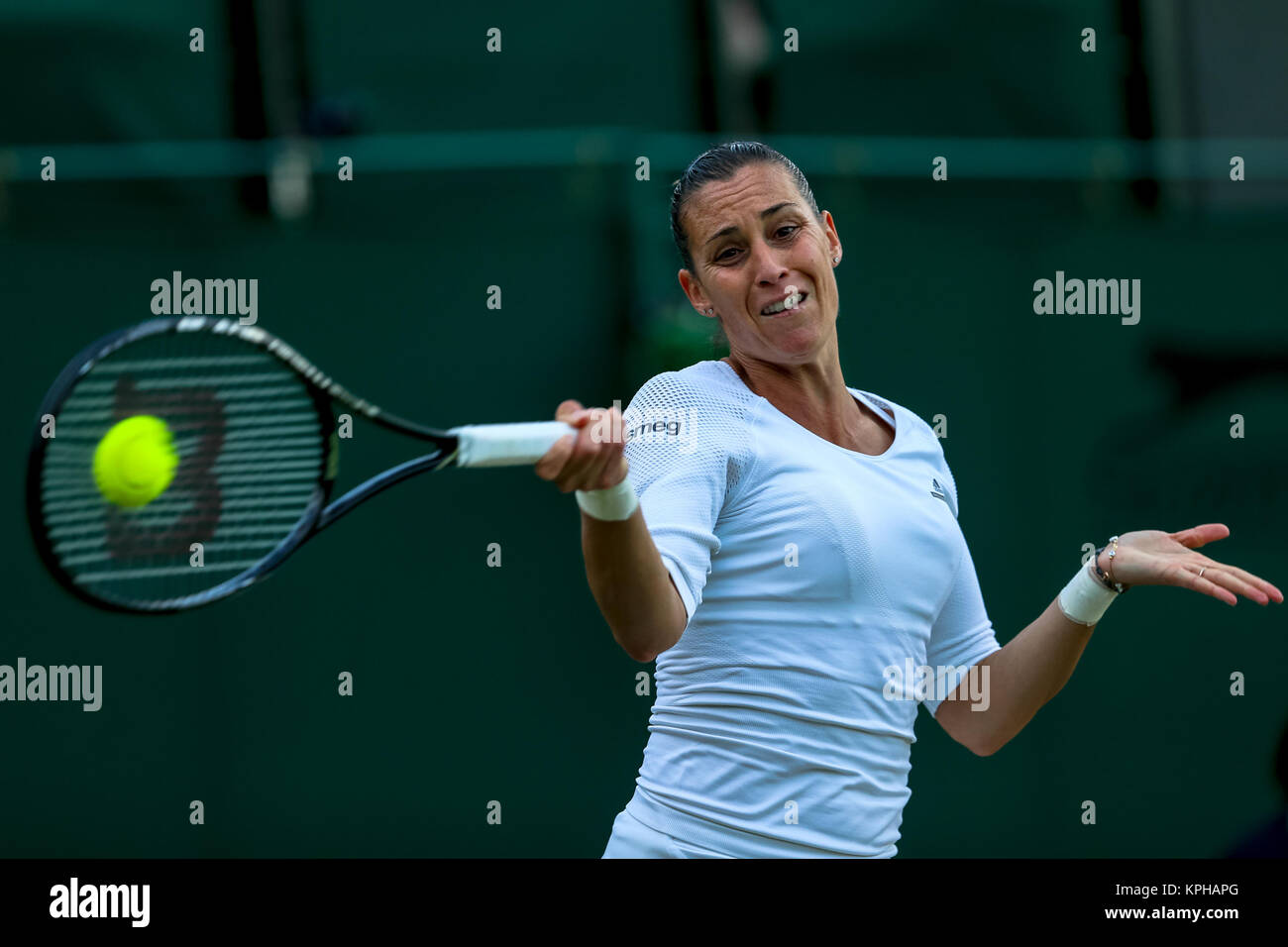 LONDON, ENGLAND - JUNE 25: Flavia Pennetta on day three of the ...