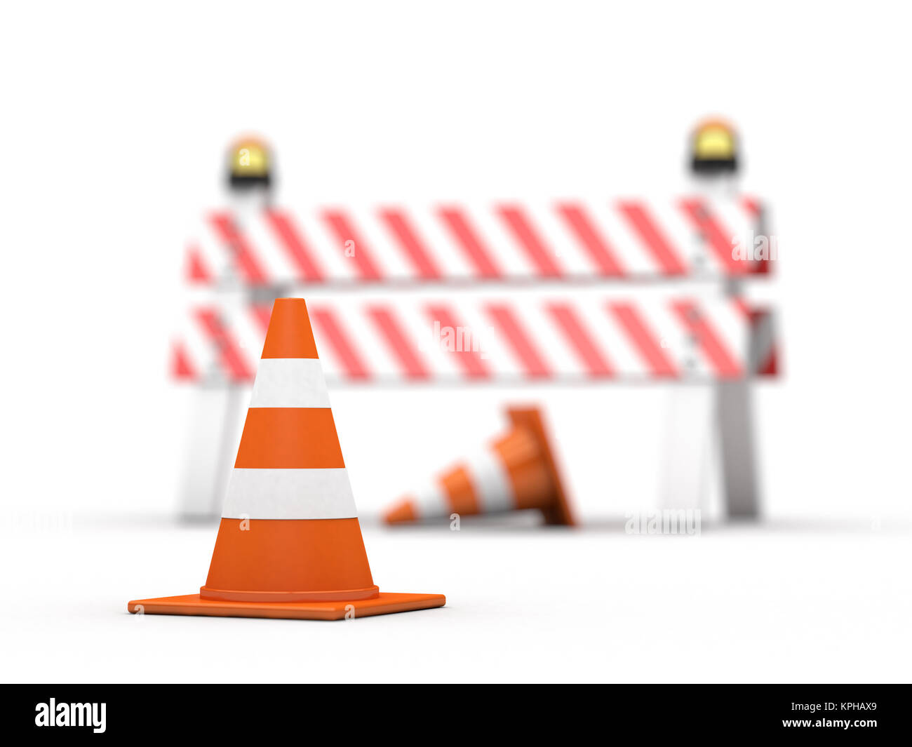 Under construction illustration. 3D rendering Stock Photo - Alamy