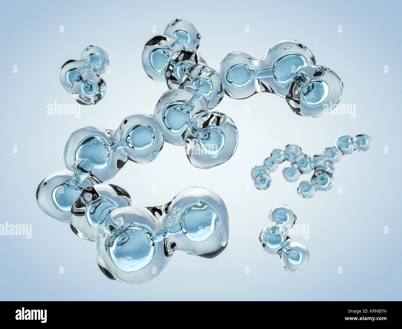 Molecule of Water. Structure 3D rendering Stock Photo - Alamy