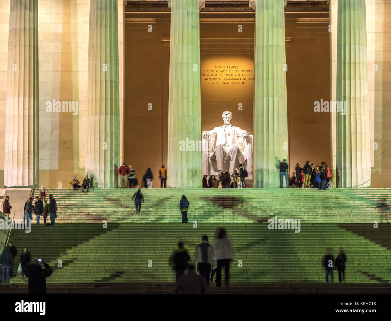 Night at the Lincoln Memorial Stock Photo - Alamy