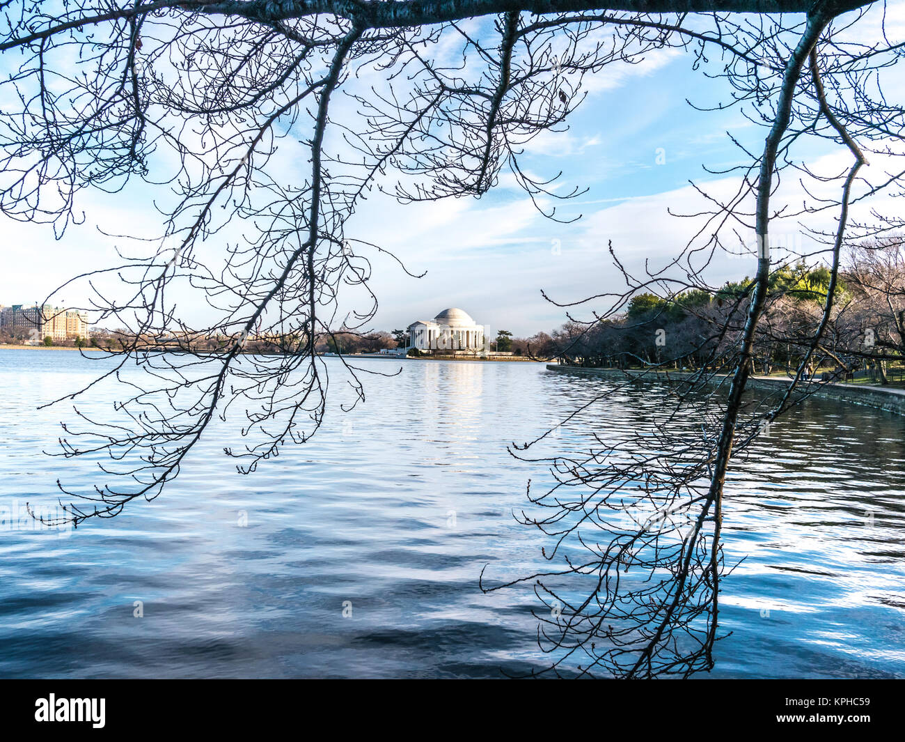Washington DC, USA - January 1, 2015. The Thomas Jefferson Memorial is ...