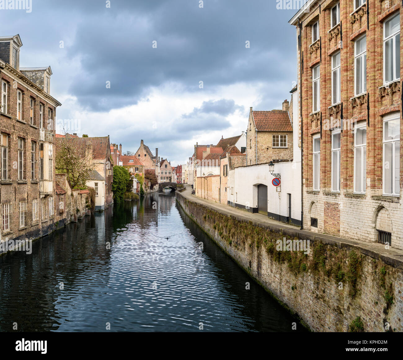 a canal bat a canal in bruges,belgium Stock Photo - Alamy