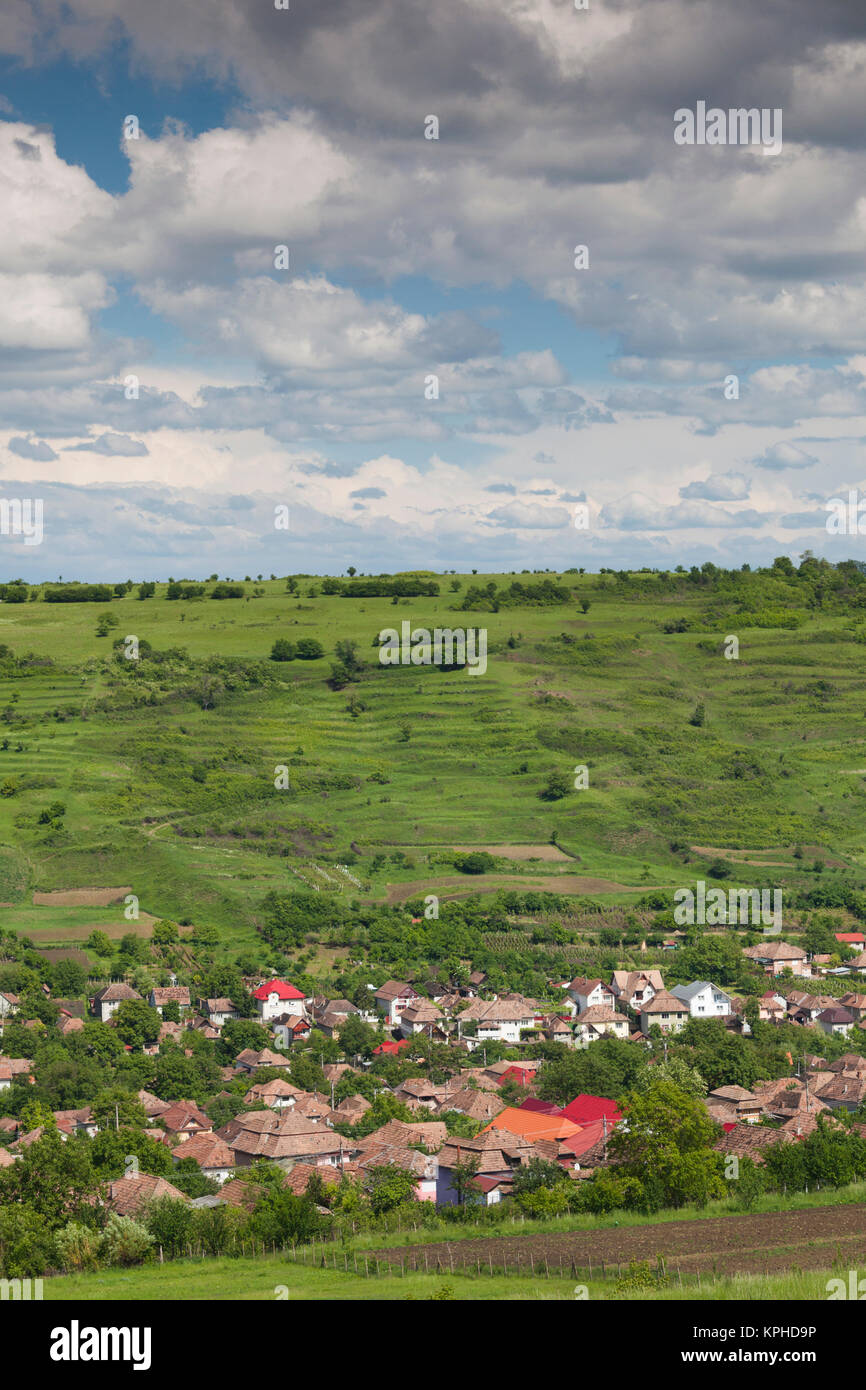 Romania, Transylvania, Iernut, elevated village view Stock Photo - Alamy
