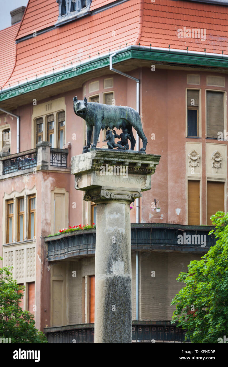 Romania, Banat Region, Timisoara, Piata Victoriei Square, Romulus and ...