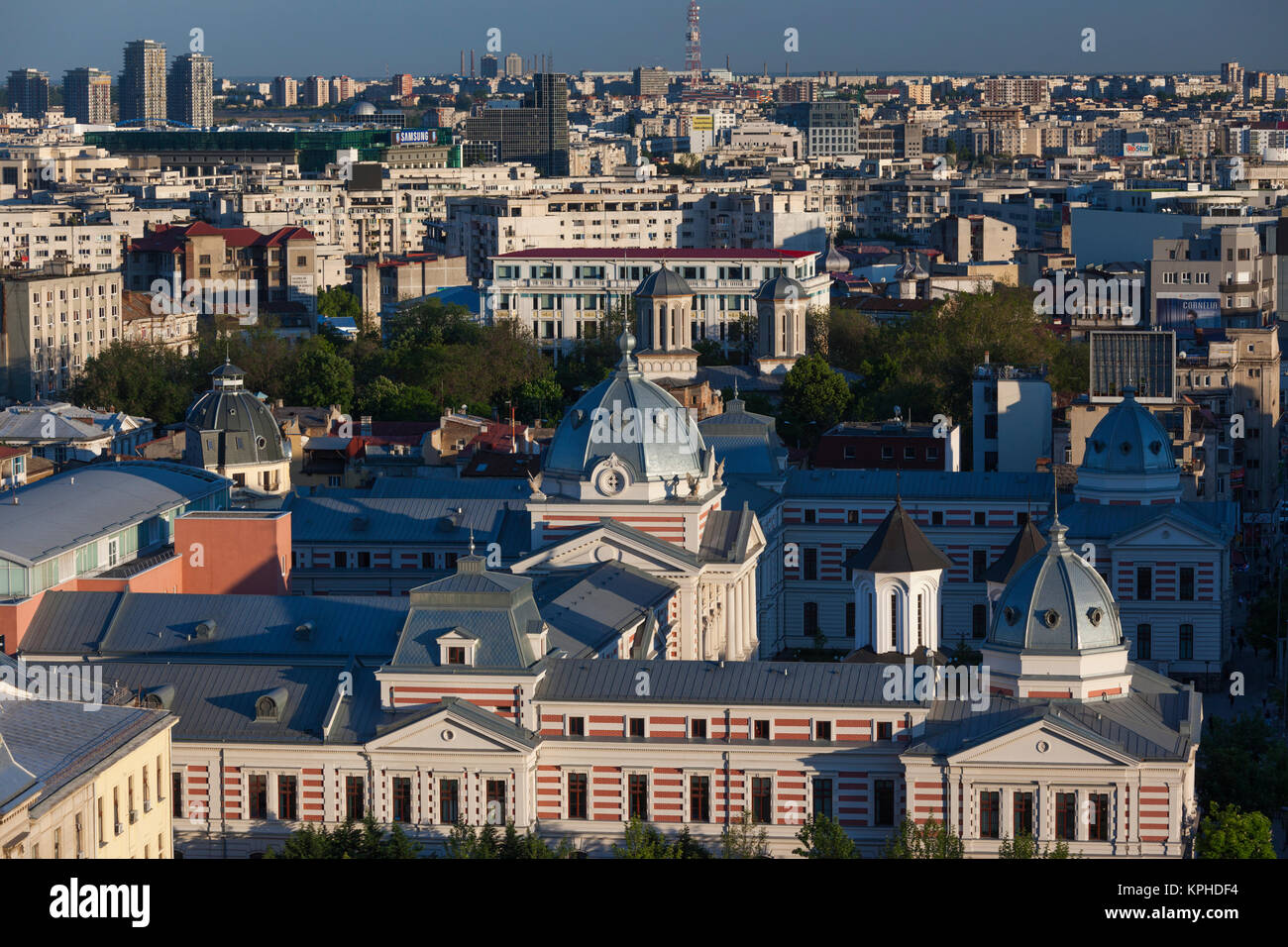 Romania, Bucharest, Central Bucharest and Coltea Hospital along IC ...