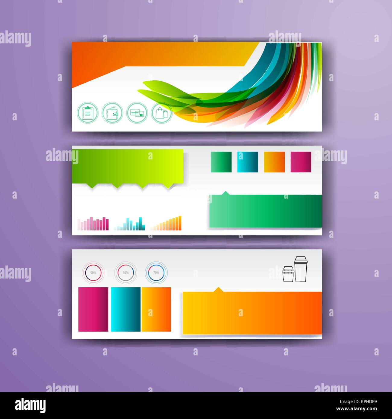 Corporate infographic template with color elements. Vector company ...