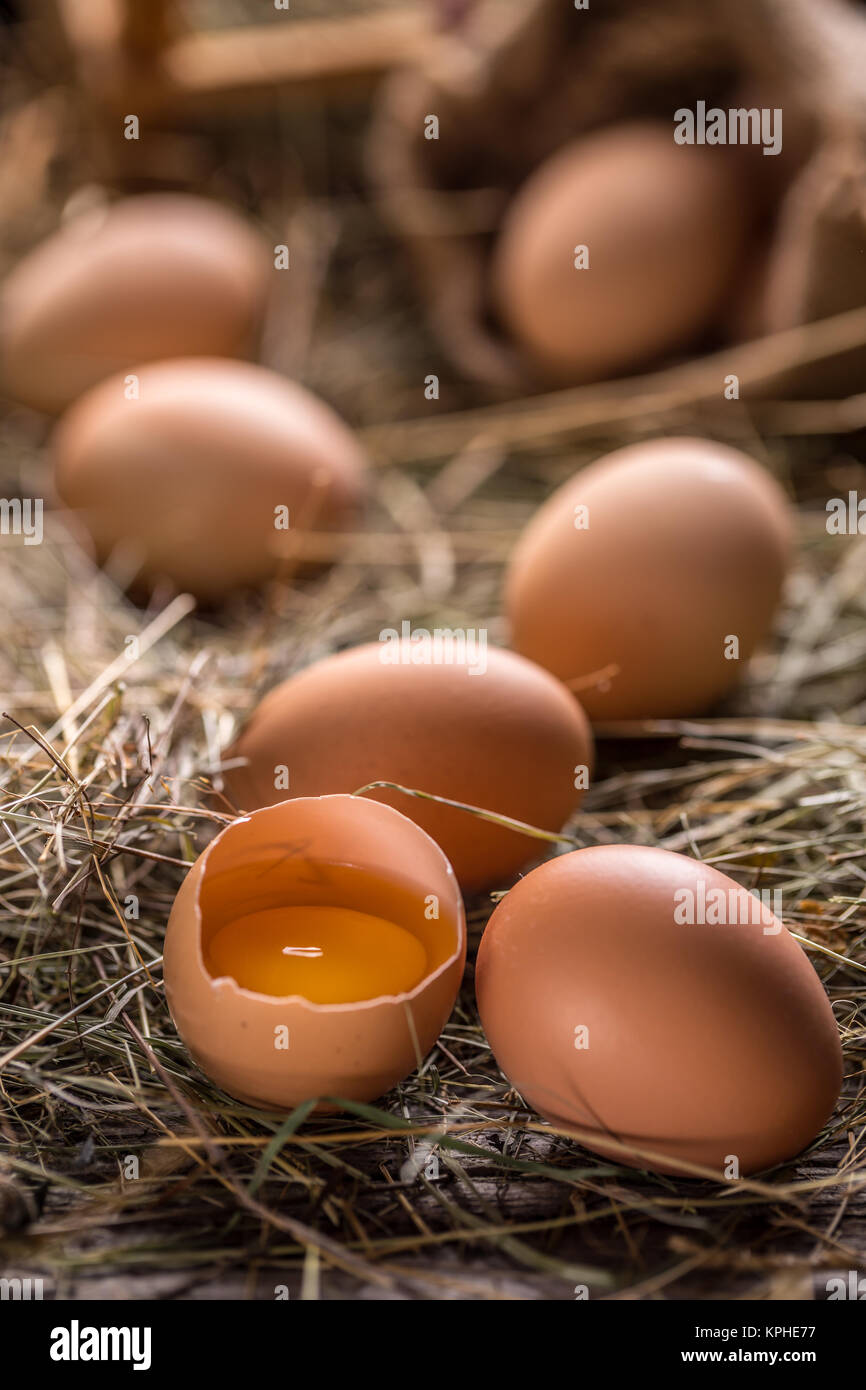 Fresh farm eggs Stock Photo - Alamy