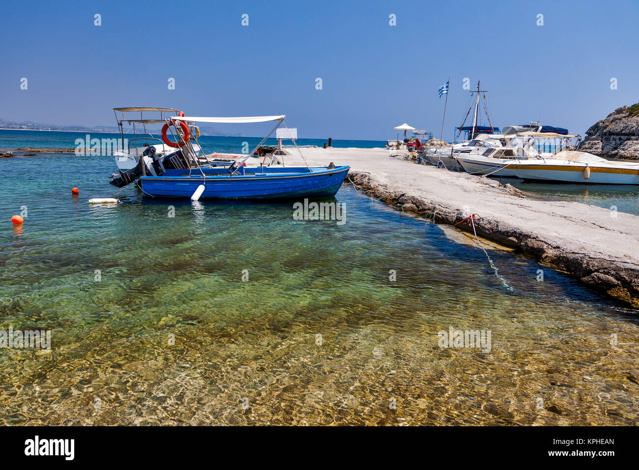 Old traditional greek rowing boat hi-res stock photography and images ...